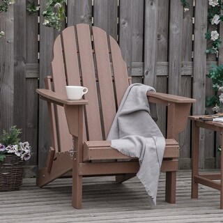 Folding Adirondack Chair - Weather Resistant Patio & Fire Pit Chair ...