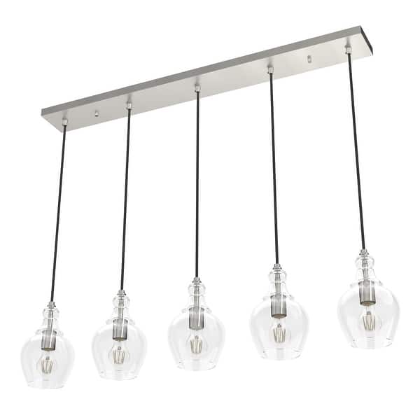Hunter Maple Park 5 Light Linear Cluster Ceiling Light - Kitchen Island, Dining room, Modern ...