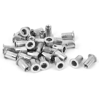 M3 Stainless Steel Flat Head Rivet Nut Rivnut Insert Nutsert Silver Tone 30pcs - Bed Bath ...