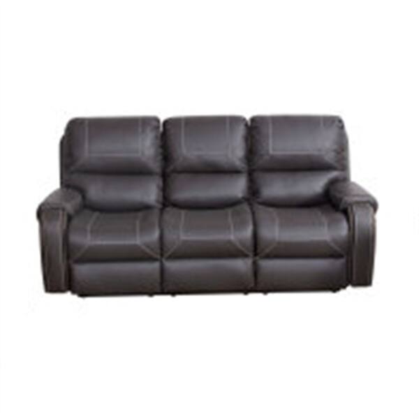 Faux Leather Reclining Sofa Couch 3 Seater Sofa for Living Room - Bed ...
