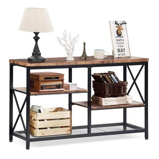 Rustic Console Table, Industrial Sofa Table for Entryway, Hallway ...