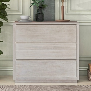 Bedroom Stone Grey Wood 3-Drawer Storage Chest - Bed Bath & Beyond ...