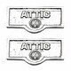 Chrome Brass ATTIC Name Signs Labels Switch Plate Tags Pack of 2 ...