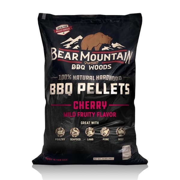Bear Mountain Cherry Pellets Mild Fruity Flavor Cooking 20lb Bag BBQ ...