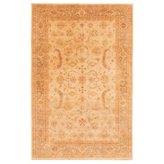 ECARPETGALLERY Hand-knotted Chobi Twisted Tan Wool Rug - 6'6 x 10'2 ...