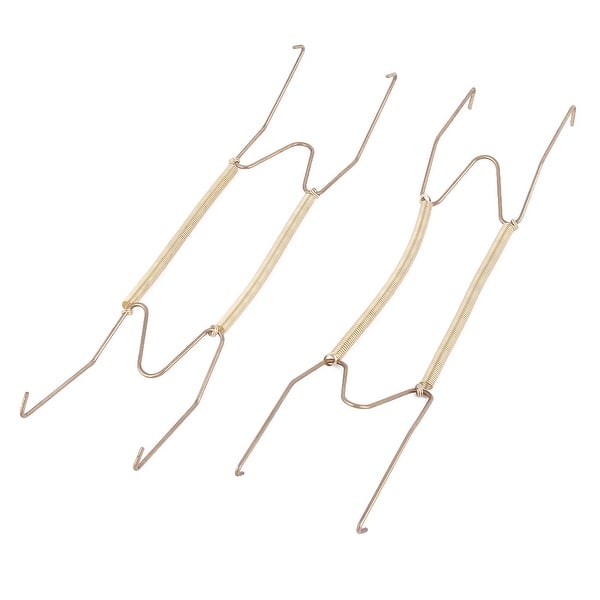Home Metal W Shaped Spring Loaded Plate Hanger 22.7 x 6.7cm 5pcs - Gold ...