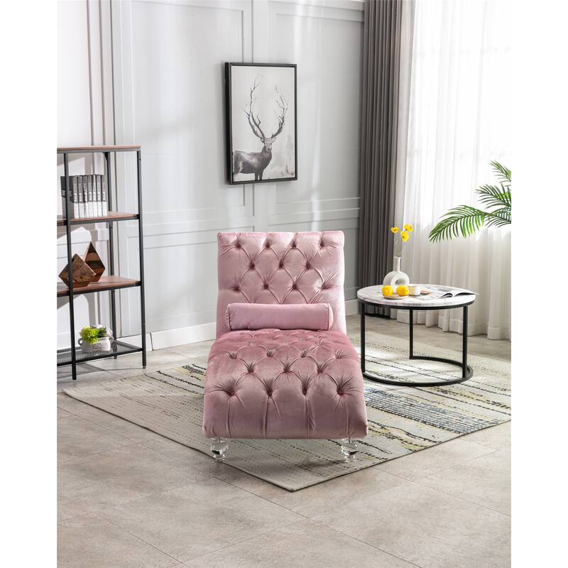 Leisure Concubine Sofa Lounge Chair with Acrylic Feet for Living Room ...