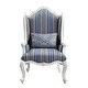 Chair with Wingback and Resin Queen Anne Legs, Blue - Bed Bath & Beyond ...