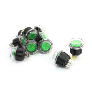 Green Pilot Lamp 2 Position SPST Waterproof Snap in Boat Rocker ...