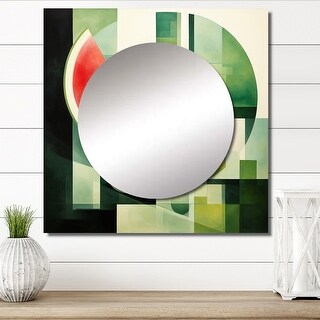 Designart "Green Slice Watermelon fruit" Fruits Wall Mirror - Food ...