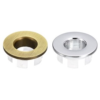 2Pcs 25mm Sink Trim Overflow Cover Ring Round Hole Insert in Caps, Gold ...