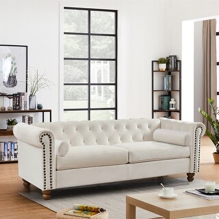 Classic Traditional Upholstered Sofa with High-tech Fabric Surface ...