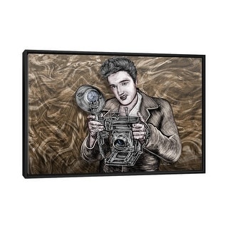 iCanvas "Elvis Presley Camera King" by Doug LaRue Framed Canvas Print ...