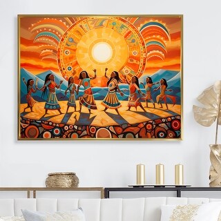 Designart "Native American Dance Of The Sun Energetic" Native American ...
