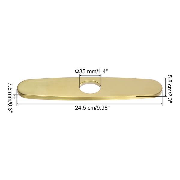 10 Inch Kitchen Sink Faucet Hole Cover Deck Plate Oval - 10 Inch - Bed ...