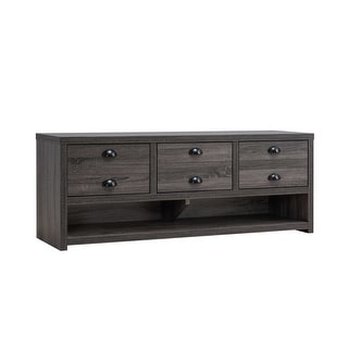 60 Inch Modern TV Entertainment Console, 3 Drawers, Open Bottom Shelf ...