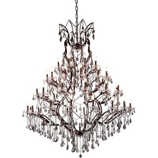 Elena 49 light Rustic Intent ChandelierSilver Shade (Grey) Royal Cut ...