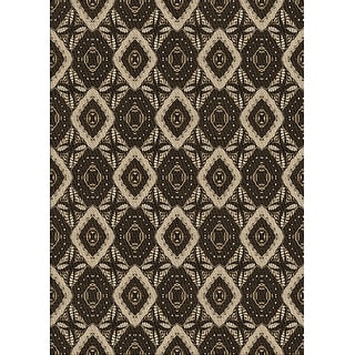 Ahgly Company Machine Washable Transitional Bullet Shell Brown Area ...