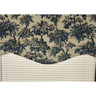 Sylvan oak tree blue shaped valance with cord - Bed Bath & Beyond ...