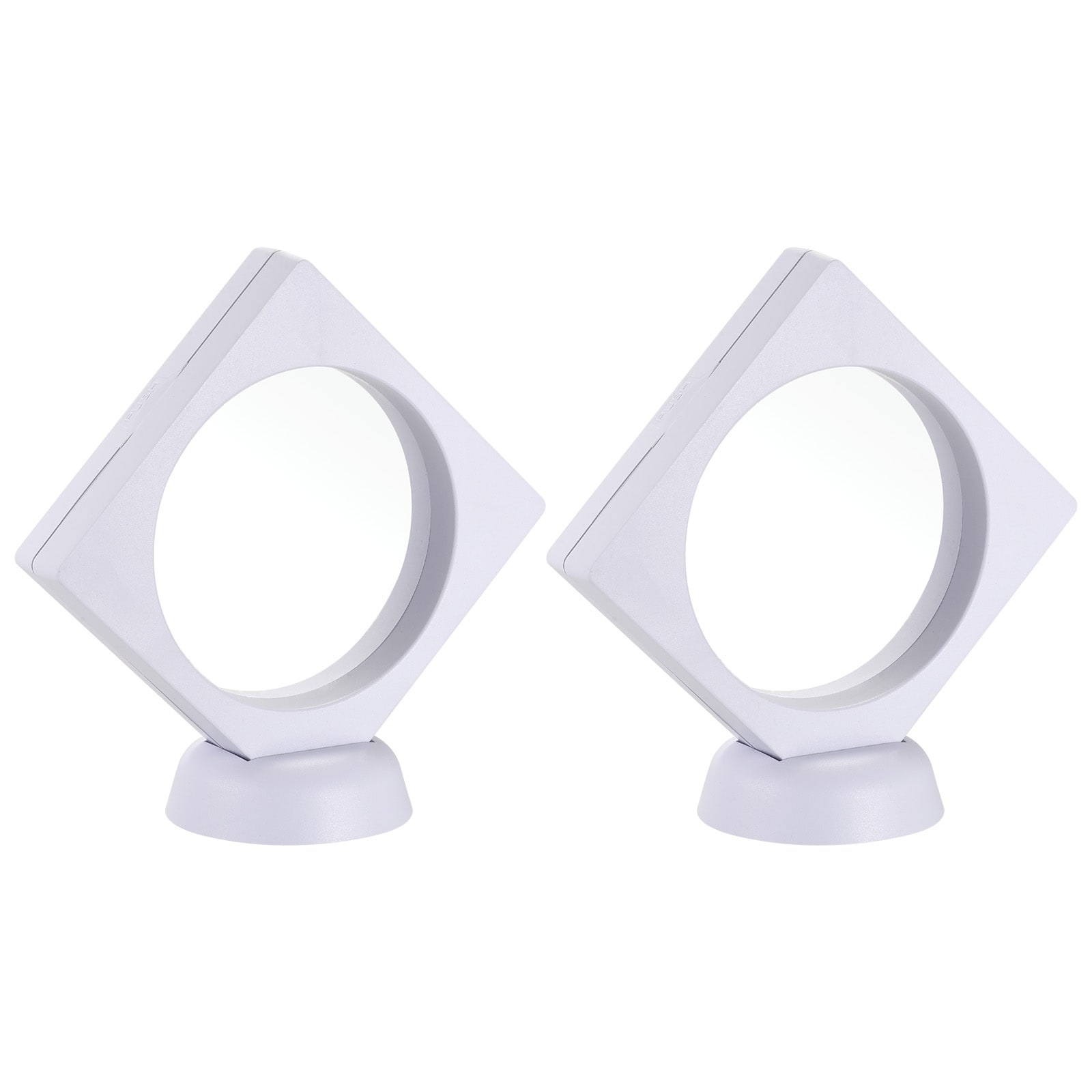 Floating Frame Display Stand 3D Jewelry Display Box with Base - Black ...