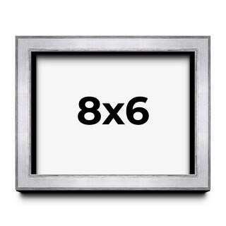 8x6 Shadow Box Frame Silver | 1.375 Inches Deep Real Wood Contemporary ...