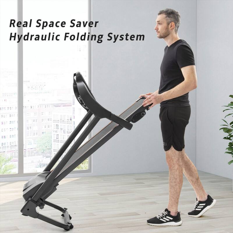 Compact Easy Folding Treadmill Motorized Running Jogging Machine with ...