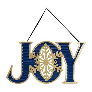 Metal Joy Sign with Gold Snowflake (Set of 2) - Bed Bath & Beyond ...