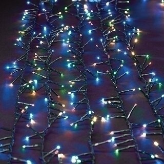 Set of 2 Vibrantly Colored LED Christmas Lights with Green Cord 78 ...