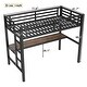 Metal Twin Size Loft Bed w/Power Outlet and LED Lighted,Space-Saving ...