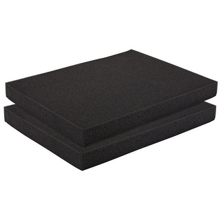 2 Pack Black Packing Foam Sheets, 1.5 Inch Polyurethane Cushioning ...