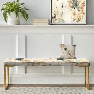 Beige Vintage Country house Flower Harmony III - patchwork Upholstered ...