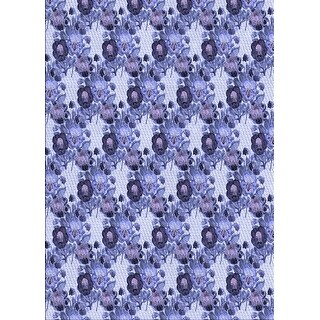 Ahgly Company Machine Washable Transitional Deep Periwinkle Purple Area ...