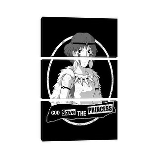 iCanvas "God Save The Princess" by Denis Orio Ibanez 3-Piece Canvas ...