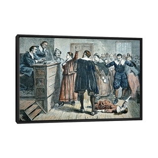 iCanvas "Witches of Salem - a girl bewitched at a trial in 1692 " by ...