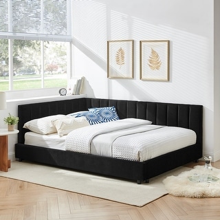 Velvet fabric Full Size Upholstered Tufted DayBed - Bed Bath & Beyond ...