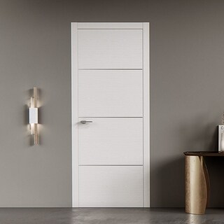 32" x 80" Pure Ash White Italian Interior Door Frame & Casings, EON ...