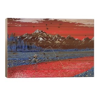 Still Fishin' Print On Wood by Flooko - Multi-Color - Bed Bath & Beyond ...