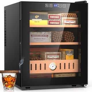 50L Electric Humidor, 300 Counts Cigar Humidor Cabinet with Cooling ...