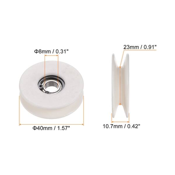 Guide Pulley Wheel Deep Groove Pulley Bearing - White - Bed Bath ...
