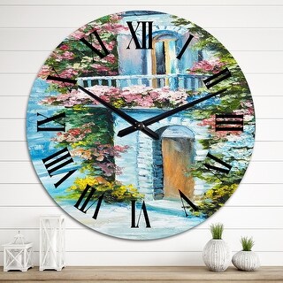 Designart 'Little Blue House Near The Sea' Nautical & Coastal wall ...