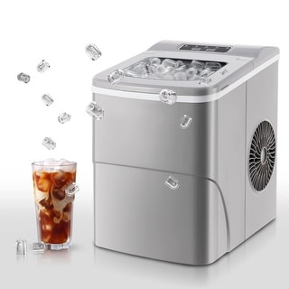 Ice Maker, Commercial Ice Machine,100Lbs/Day, Stainless Steel Ice ...