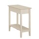 Narrow Wooden Flip Top End Table with Storage - Compact Nesting Side ...