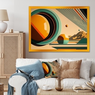 Designart "Vintage Mid-century Graphics III" Modern Midcentury Framed ...