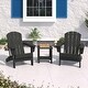 Set of 2 All-Weather HDPE Folding Adirondack Chair For Patios, Decks ...