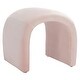SAFAVIEH Kibo Curved Waterfall Velvet Ottoman - Bed Bath & Beyond ...