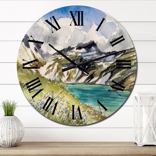 Designart 'Landscape With Blue River In The Mountains' Country wall ...