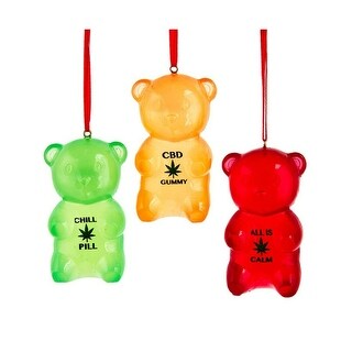 Club Pack of 12 CBD Gummy Bear Christmas Ornaments 3" - Bed Bath ...
