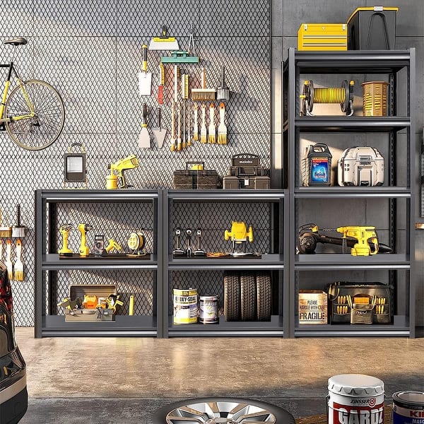 Rustless Steel Adjustable Shelving Unit for Garage and BasementTools ...