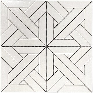 Thassos Marble Square Water Jet Polished Mosaic Tile - Bed Bath ...