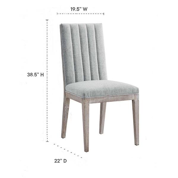 Ridge French Rustic Style Light Grey Fabric Upholstered Channel Tufted ...